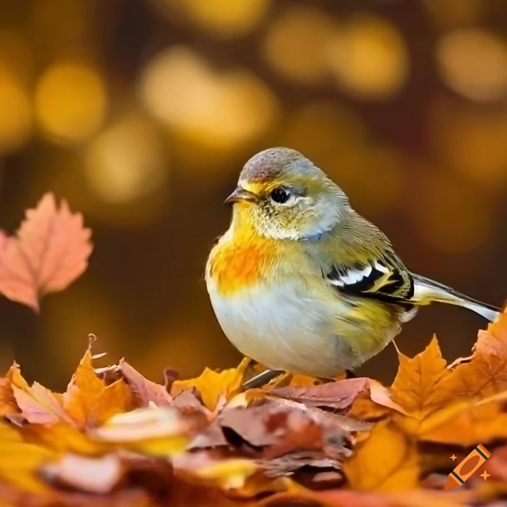 Cute little bird on a tree branch on Craiyon