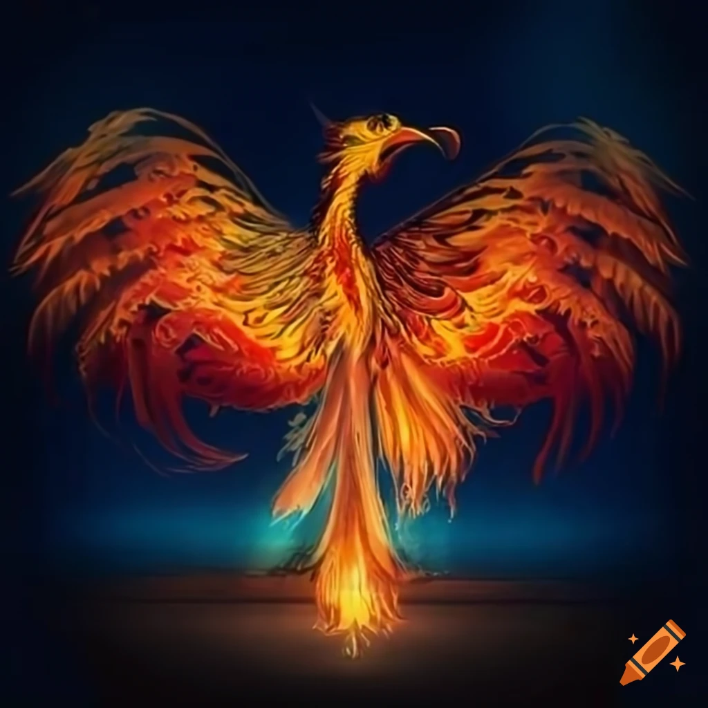 Phoenix buried by falling poop emojis in a humorous scene on Craiyon