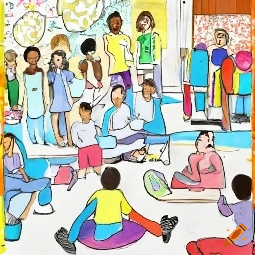 Students engaged in speech activities with world maps in classroom on ...