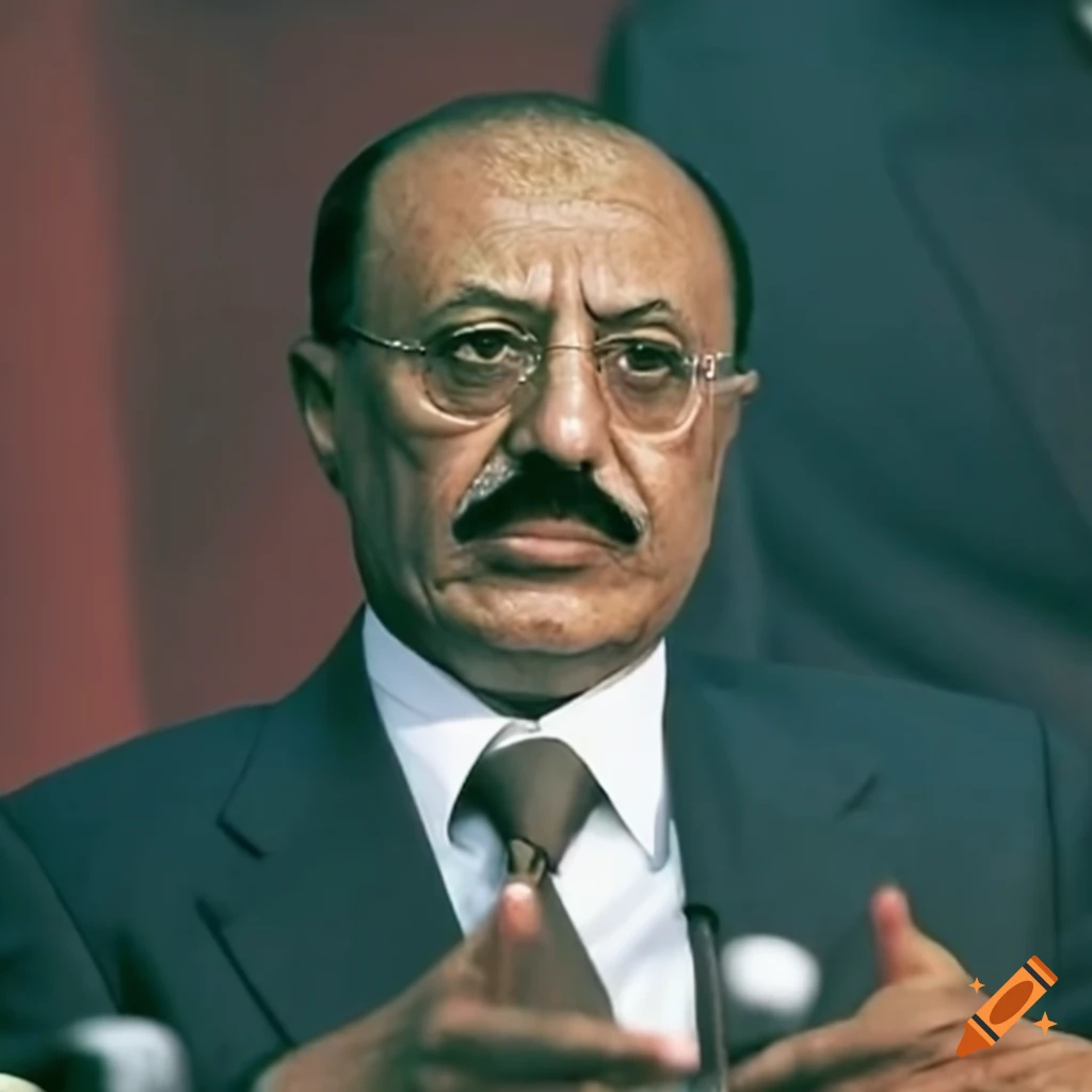 Portrait of ali abdullah saleh, former president of yemen