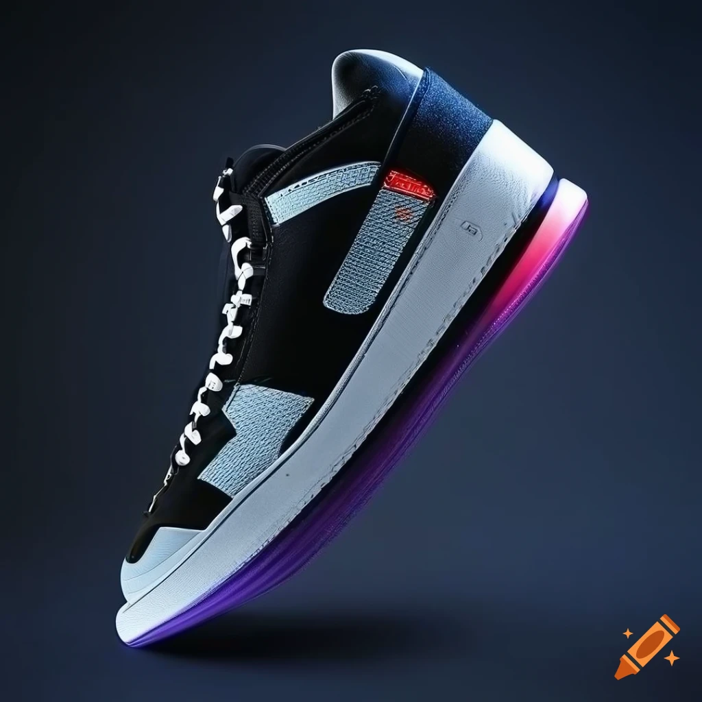 Highly detailed 3D model of hip-hop style sneakers on Craiyon
