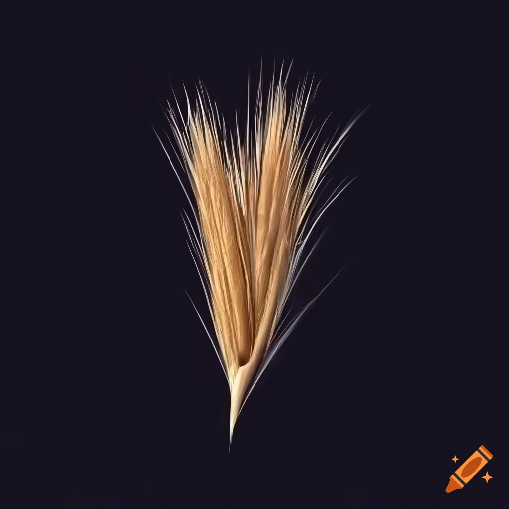 High contrast wheat against linocut background on Craiyon