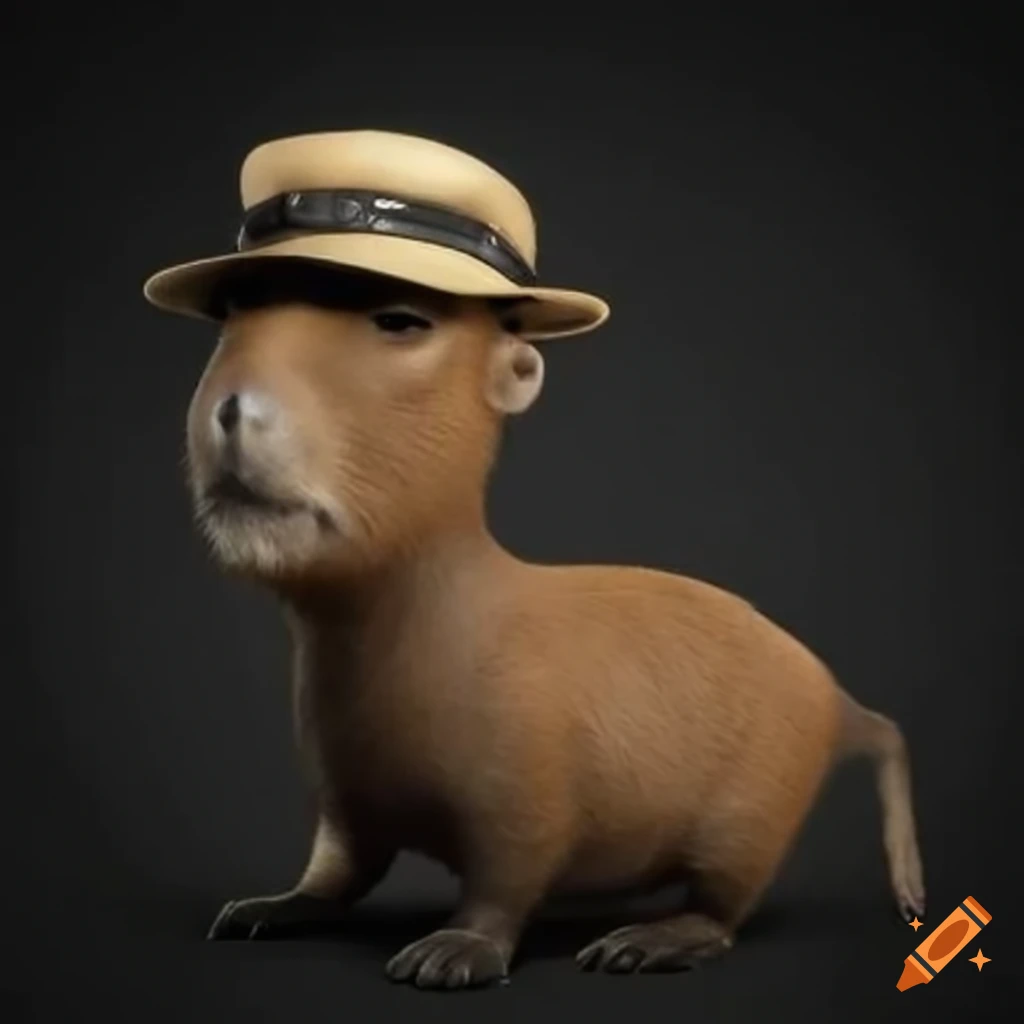 Image of a capybara dressed as a gangster rapper on Craiyon