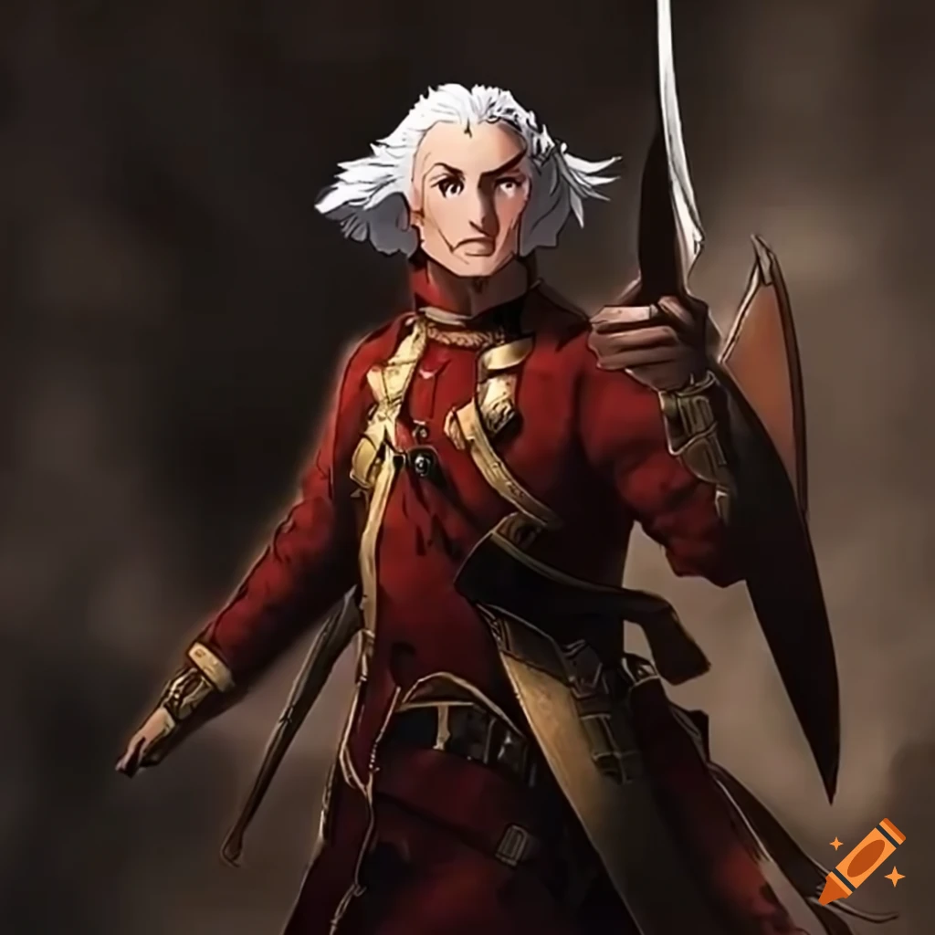 Noble lord cardinal musketeer king in anime style on Craiyon