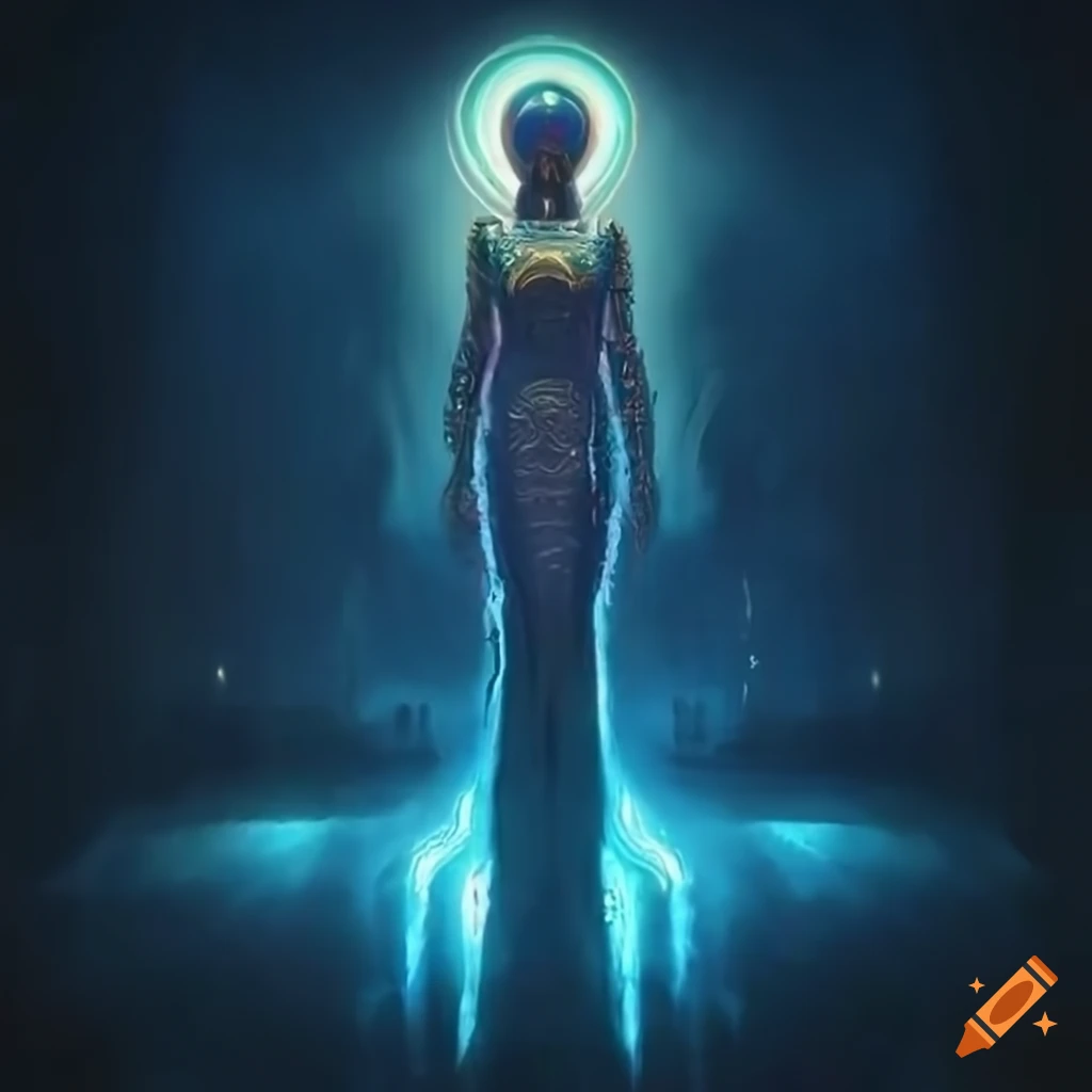 Epic futuristic painting of a god creating everything on Craiyon