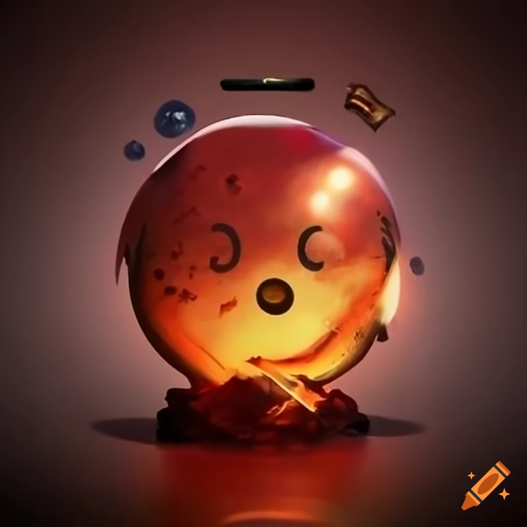 Angry moon illustration on Craiyon