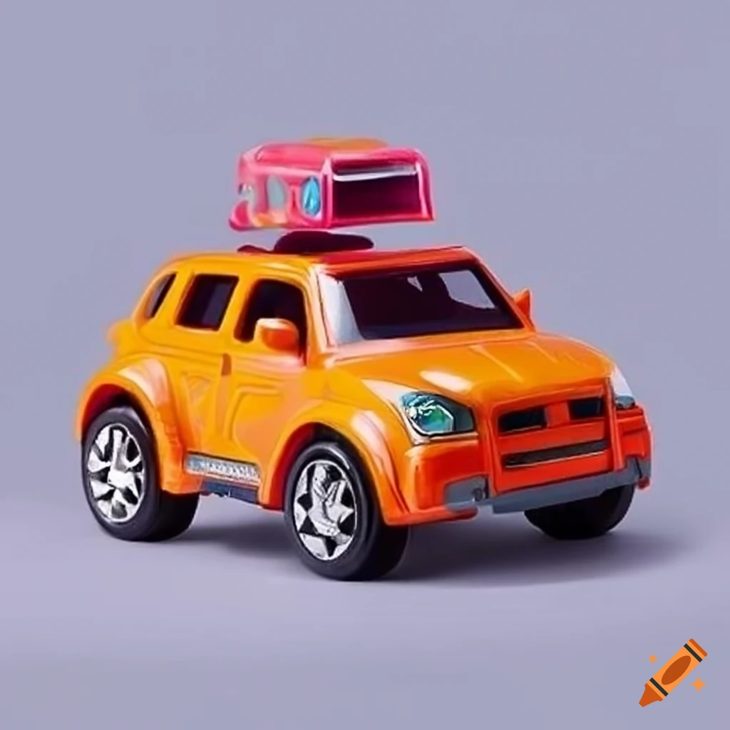 Toy cars on a play mat on Craiyon