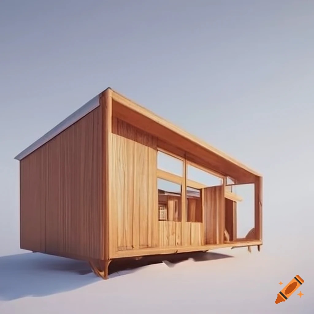 Basic wooden structure on Craiyon