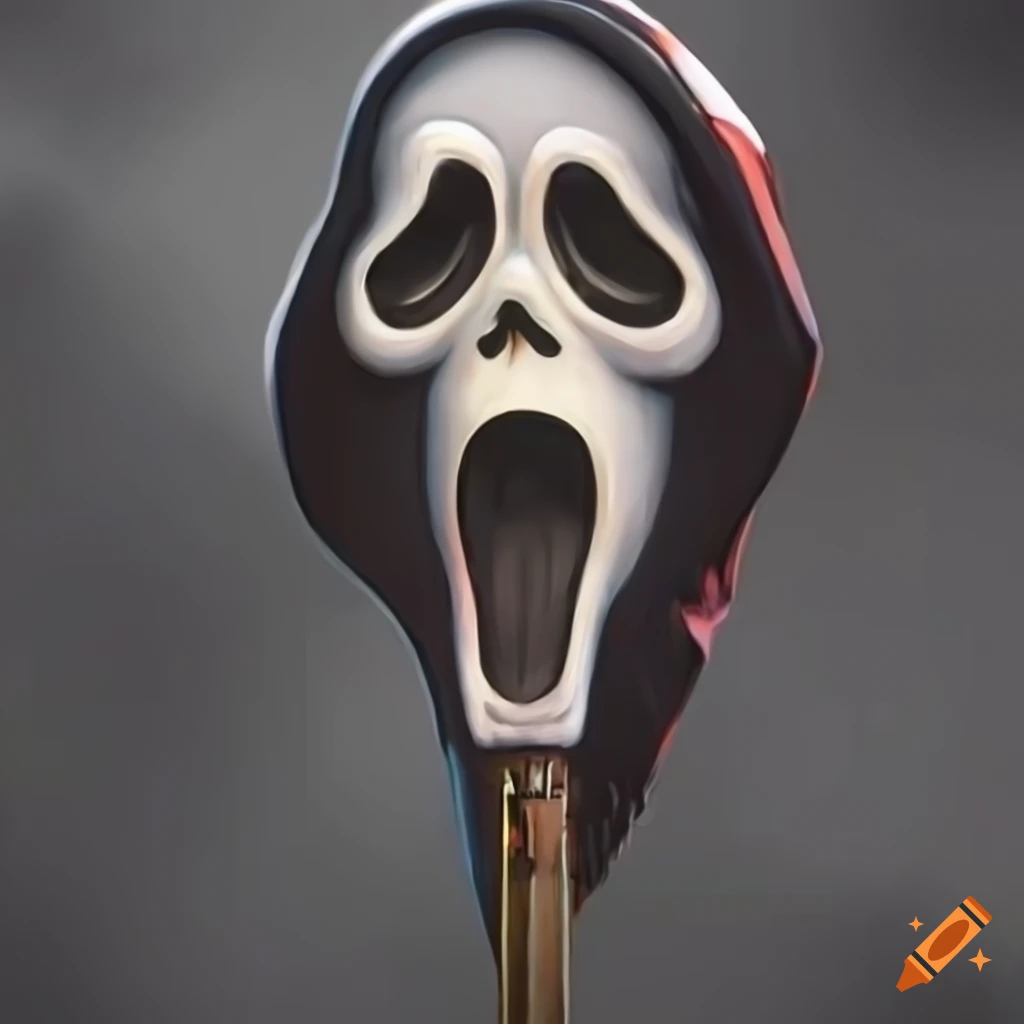 Image of ghostface from scream wearing a captain america mask on Craiyon