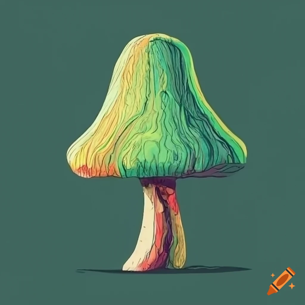 Green mushroom-shaped tree