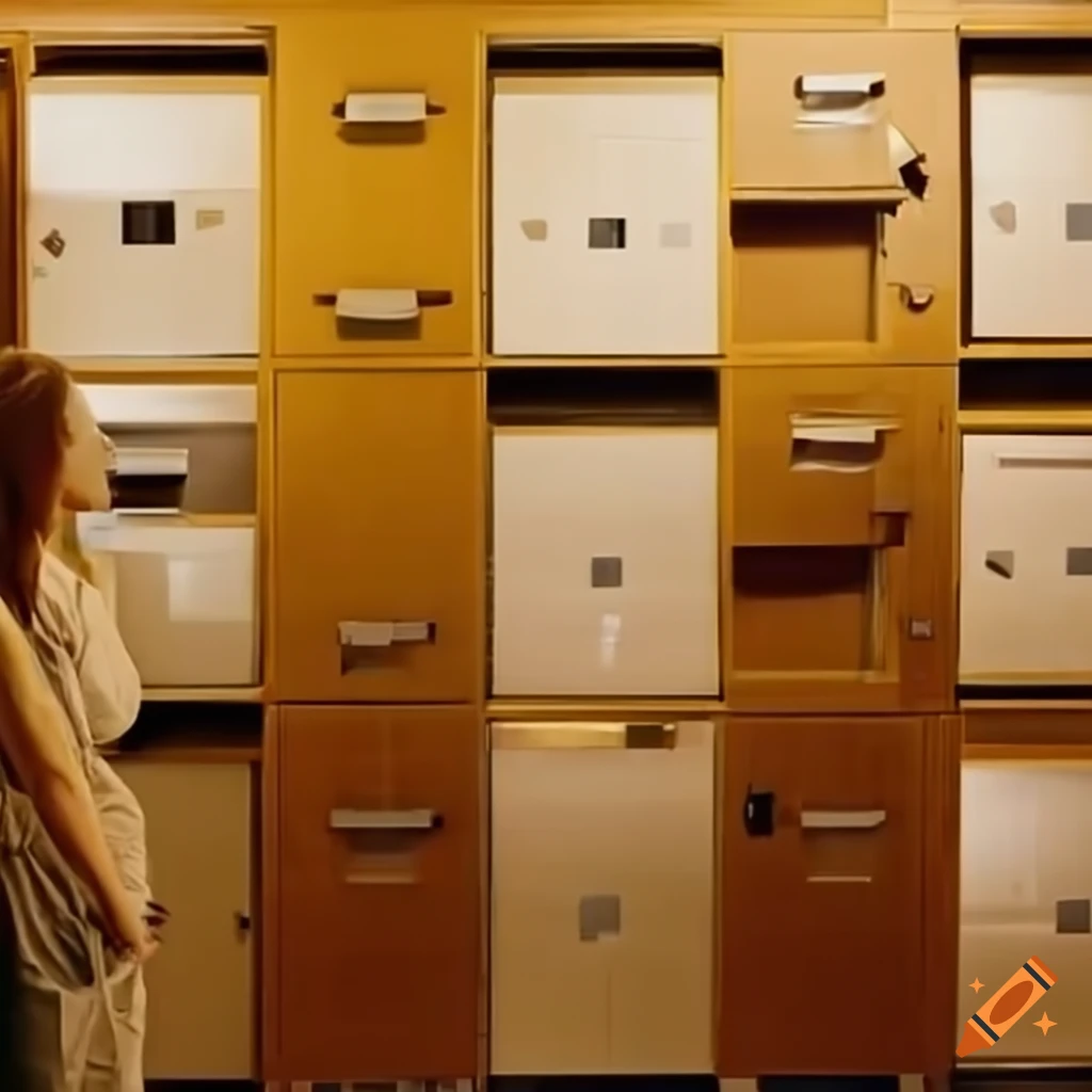 Office with file cabinets and boxes