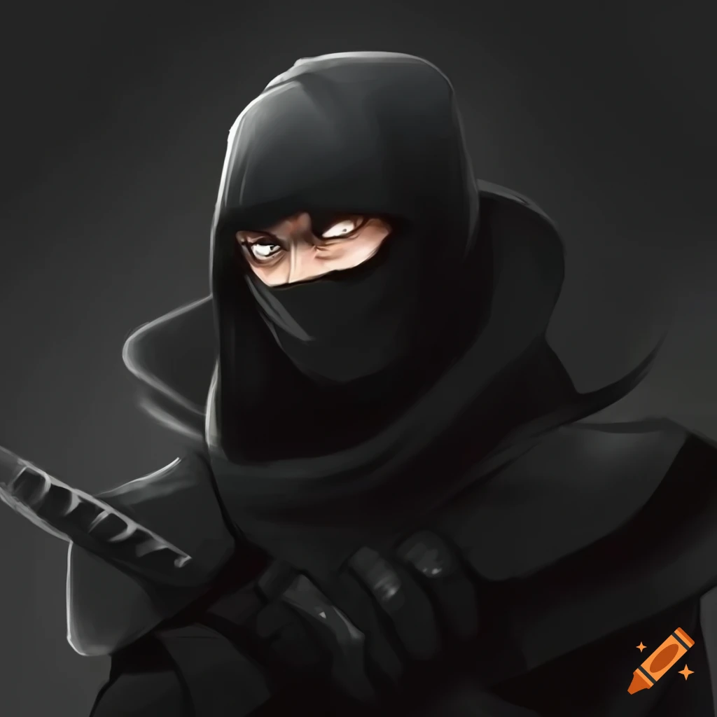 Image of a mysterious shadow ninja on Craiyon