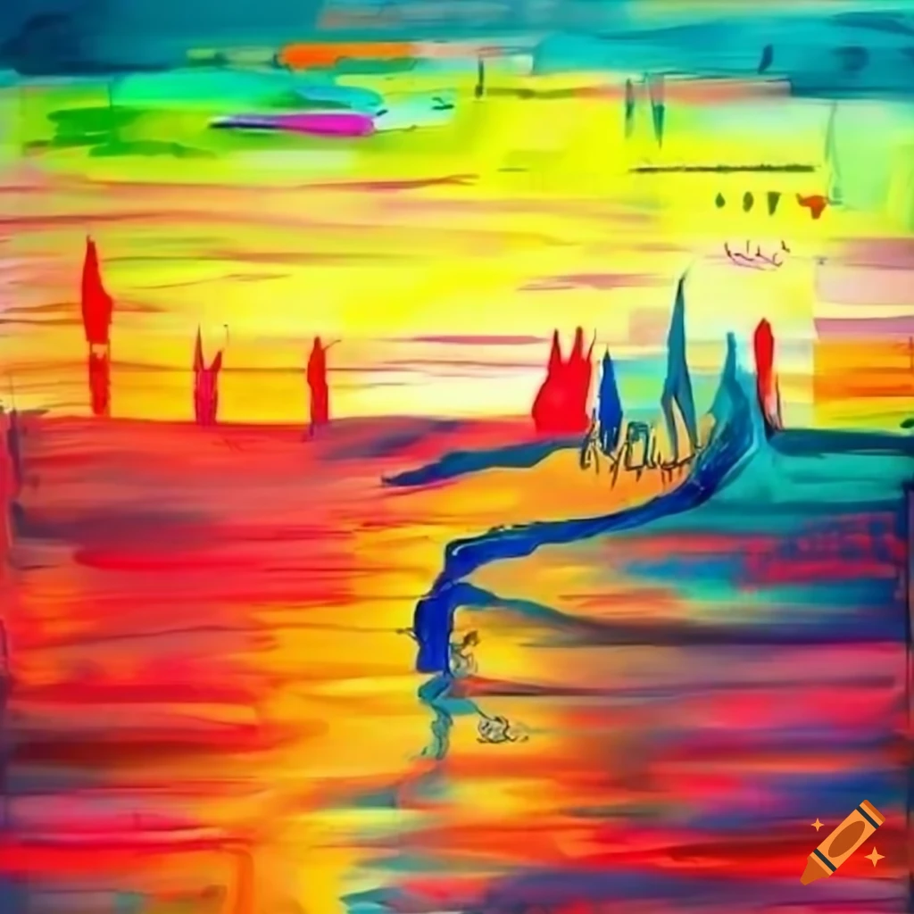 Dadaism expressionism landscape artwork on Craiyon