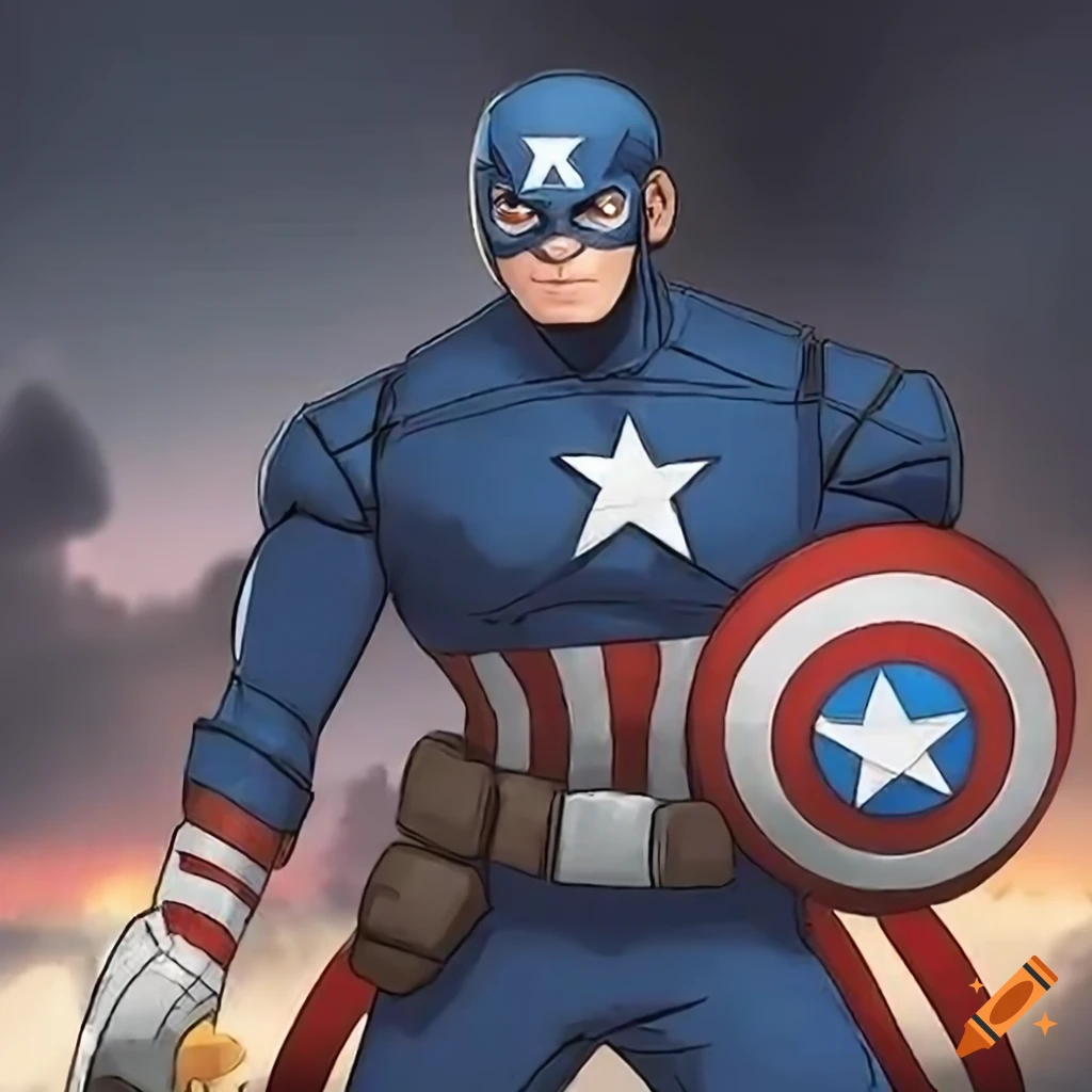 Female captain america character on Craiyon