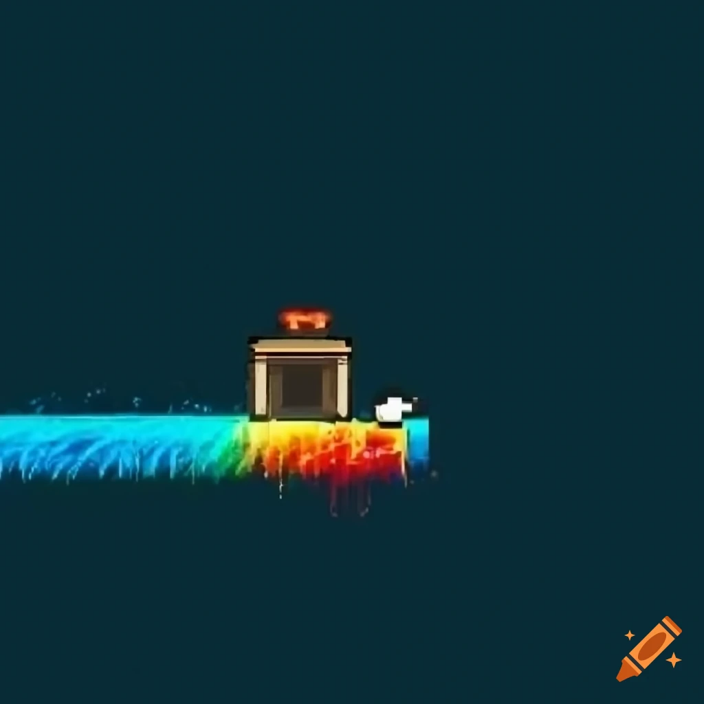 2d game wallpaper with water and fire elements on Craiyon