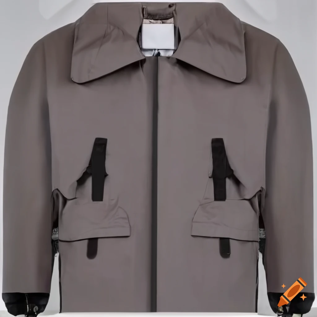 HD photo of a long jacket for men by Raf Simons on Craiyon