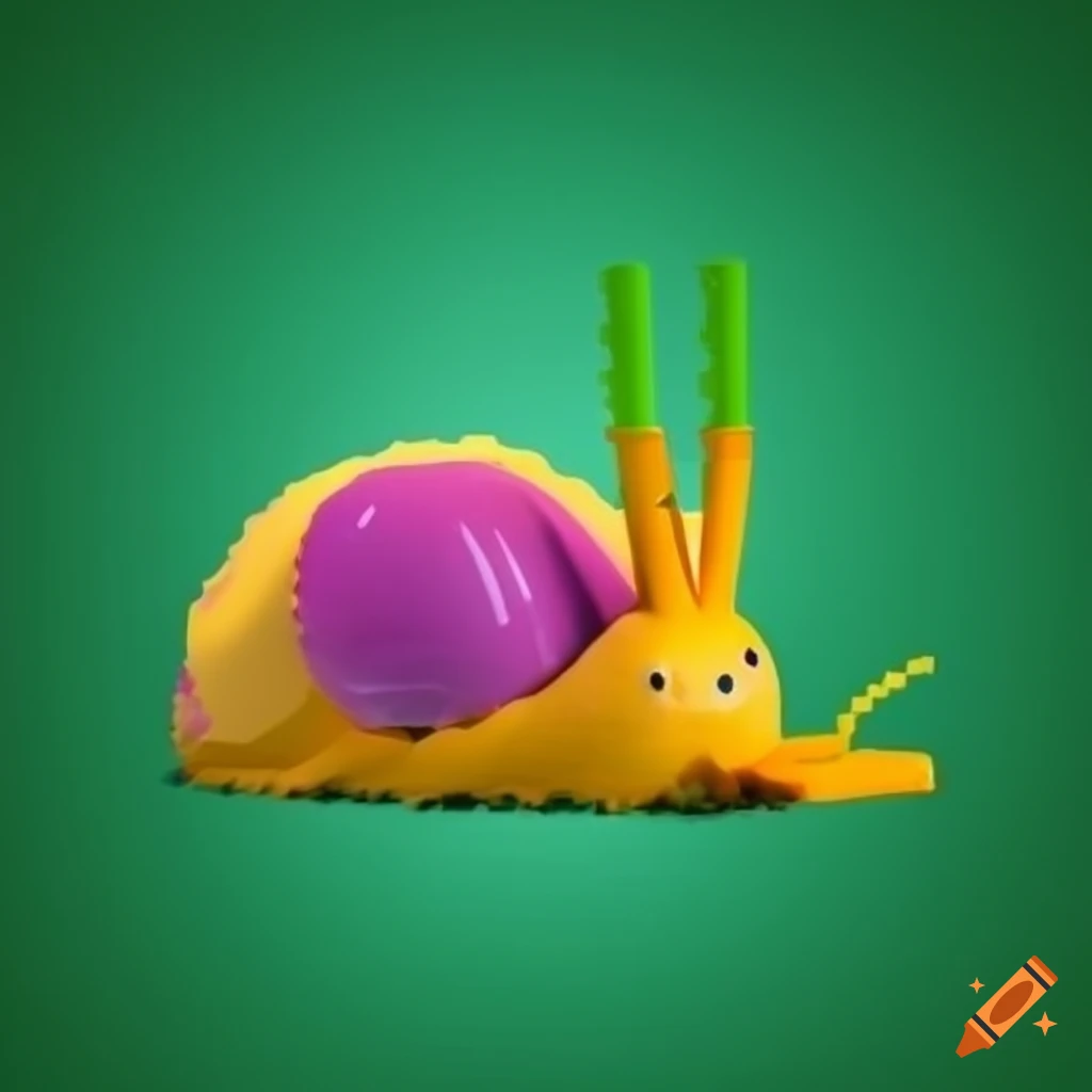 Pixel art of a garden slug