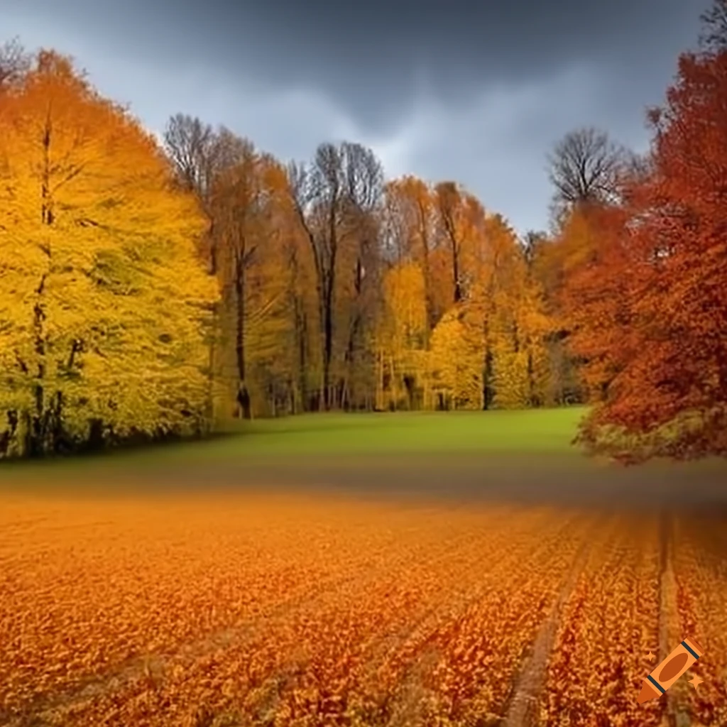 Autumn field on Craiyon