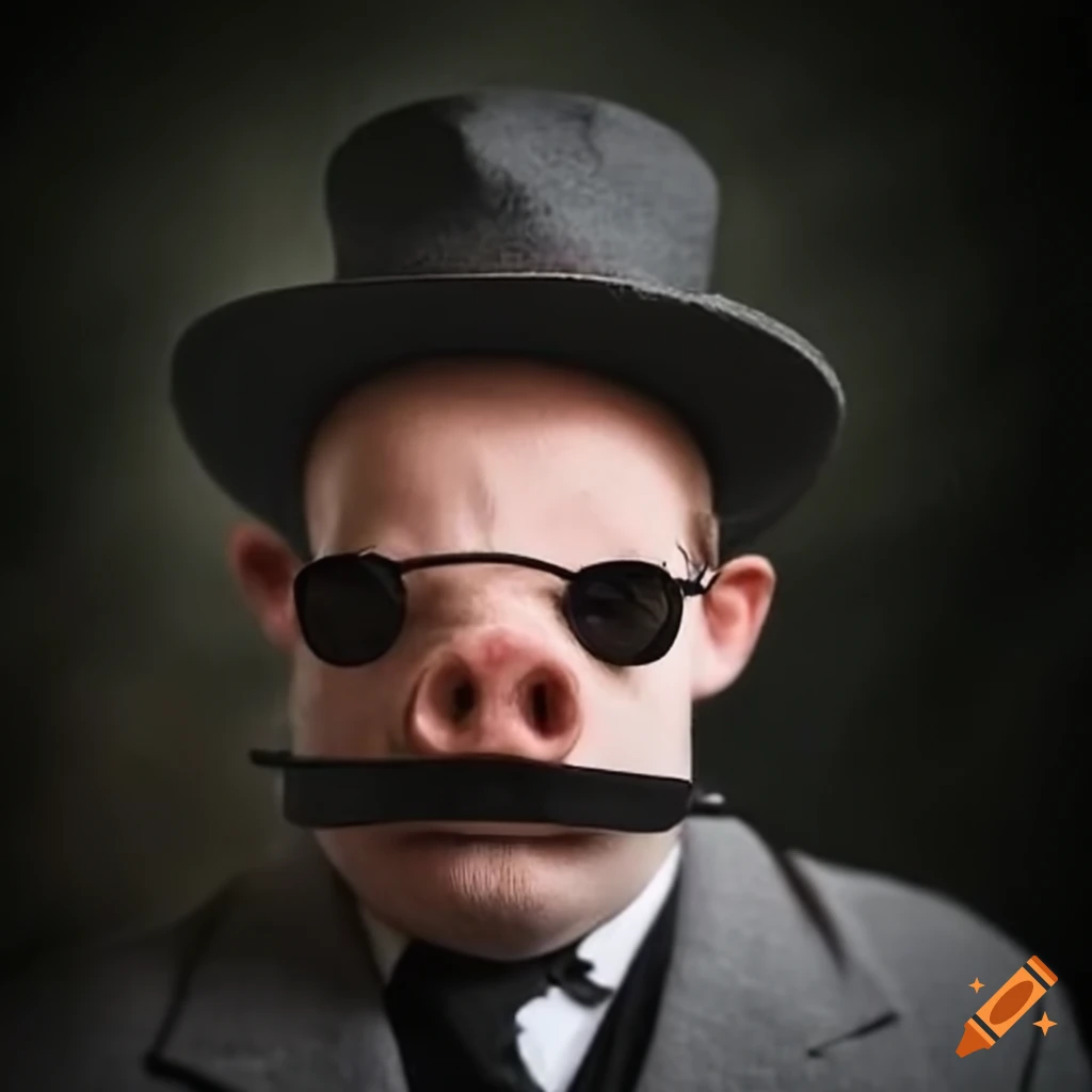 Hyper realistic peppa pig character artwork on Craiyon