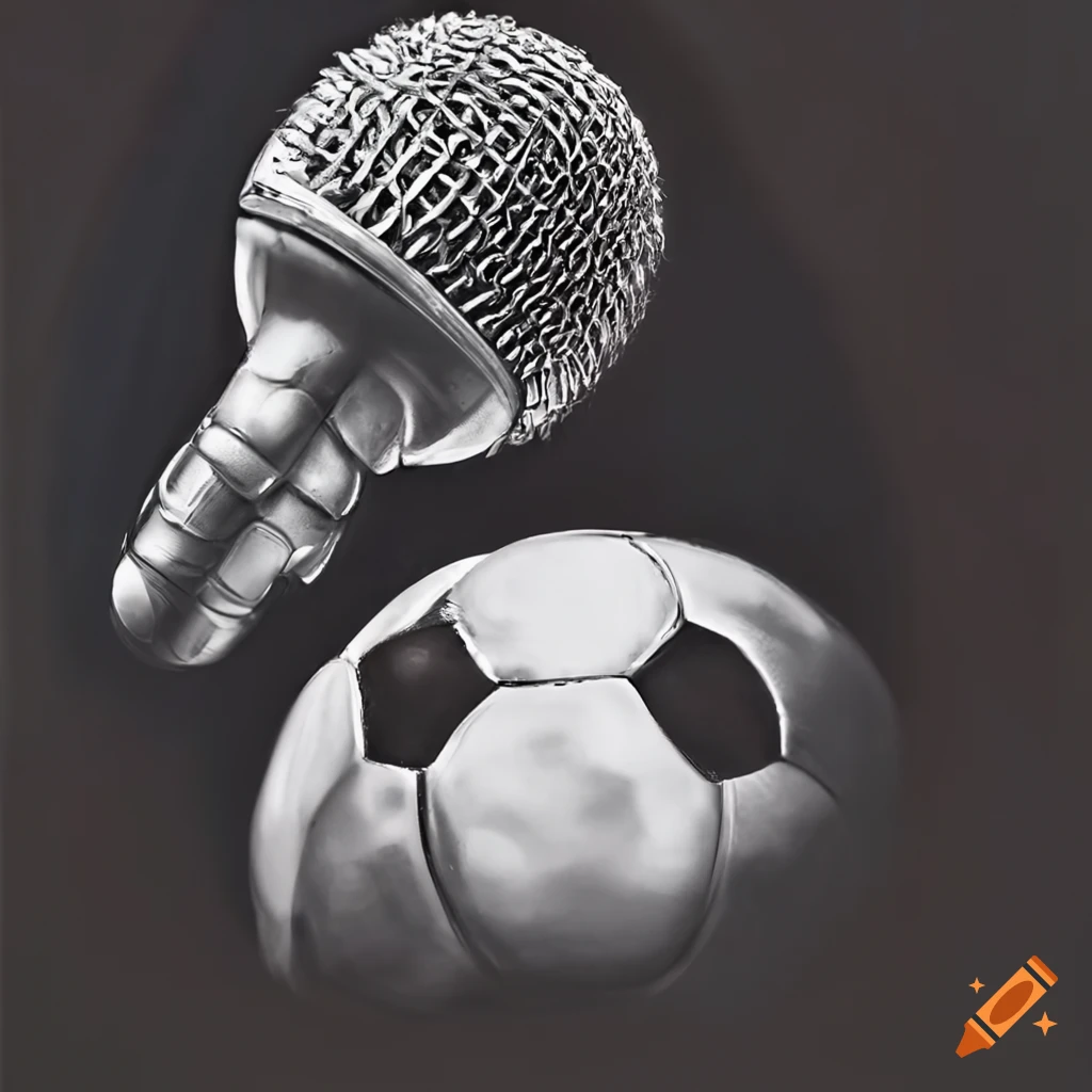 Red bull soccer microphone on Craiyon