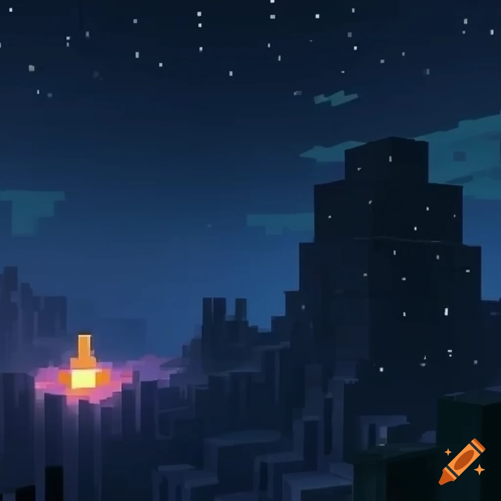 Dark and moody minecraft landscape