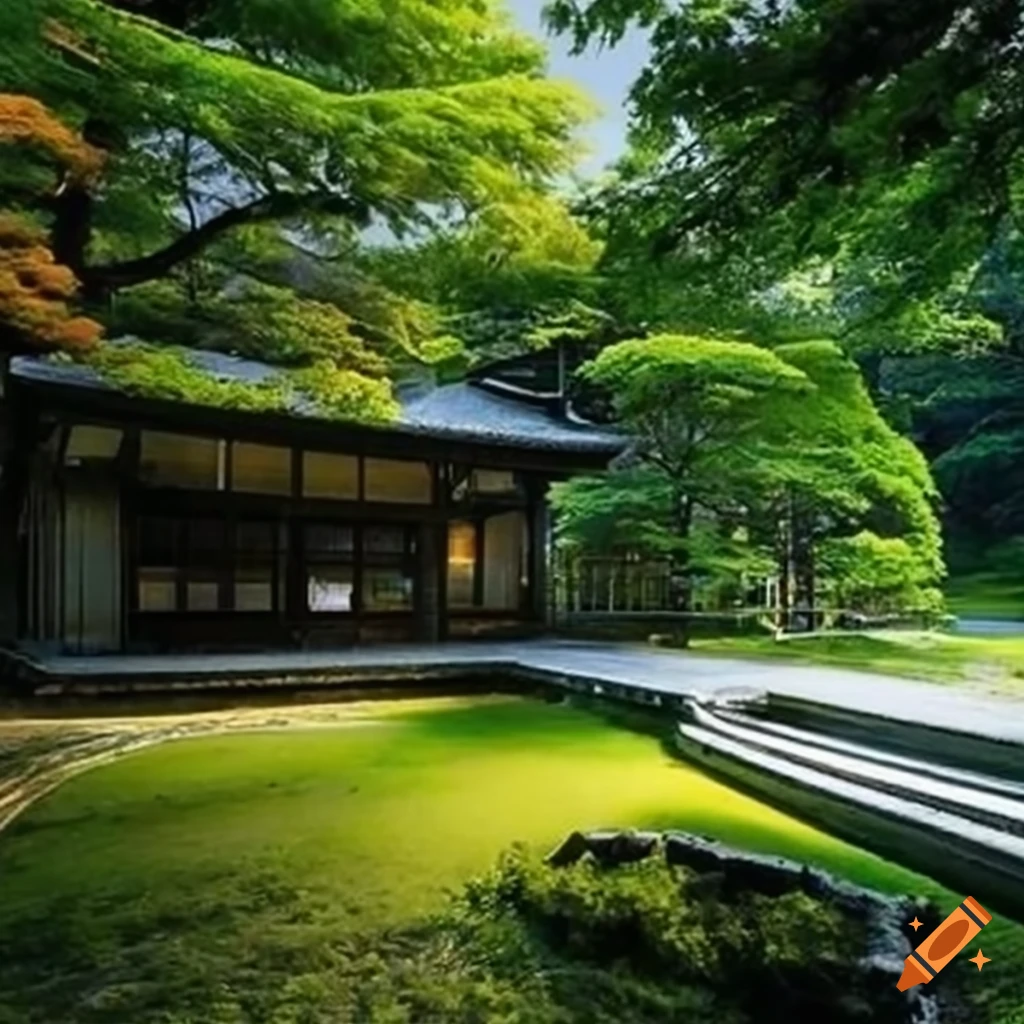 Highly detailed ultra realistic Japanese country estate on Craiyon
