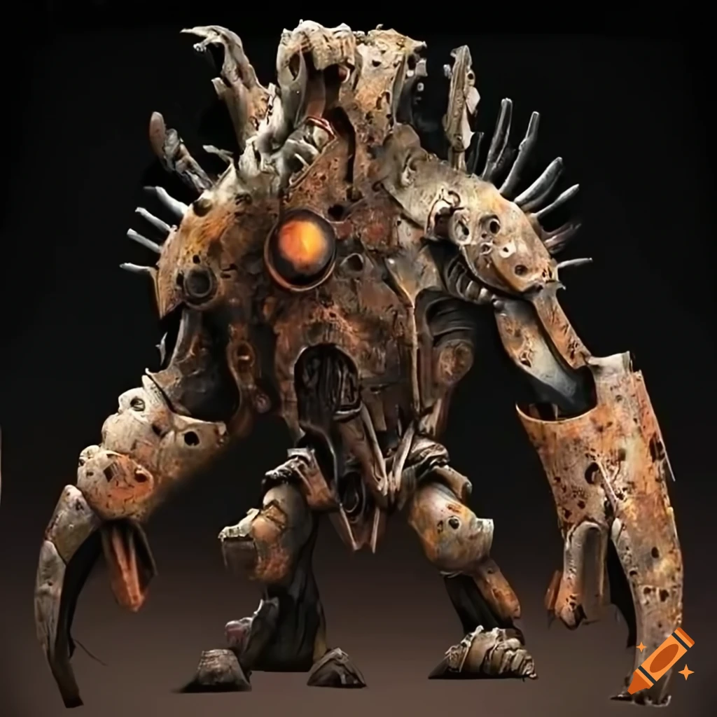 Image of a rusted machine monster robot beast