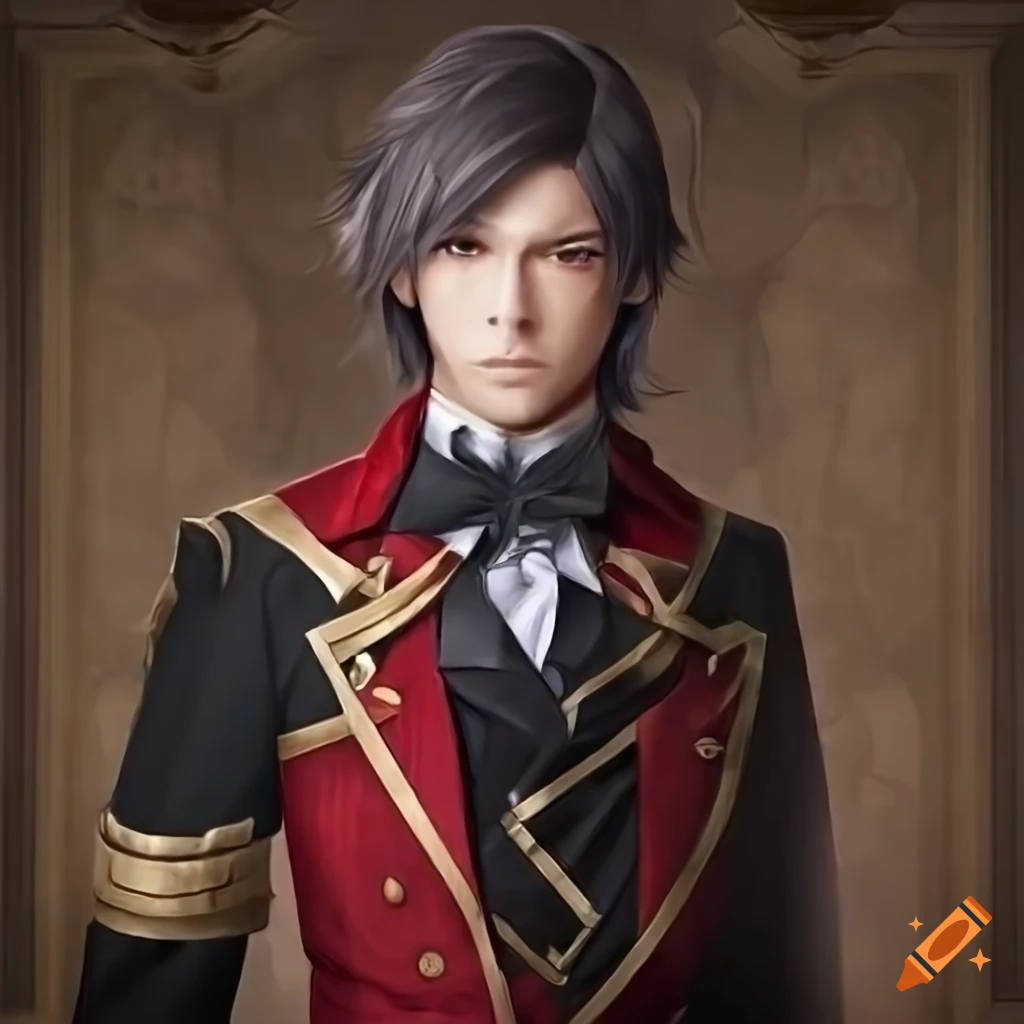 Hyper realistic portrait of a handsome butler from fire emblem on Craiyon