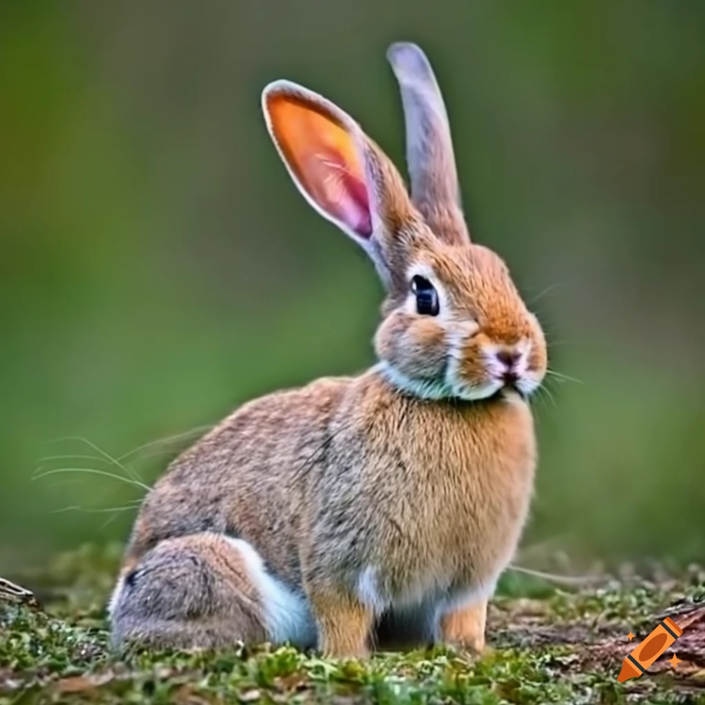Cute rabbit photo on Craiyon