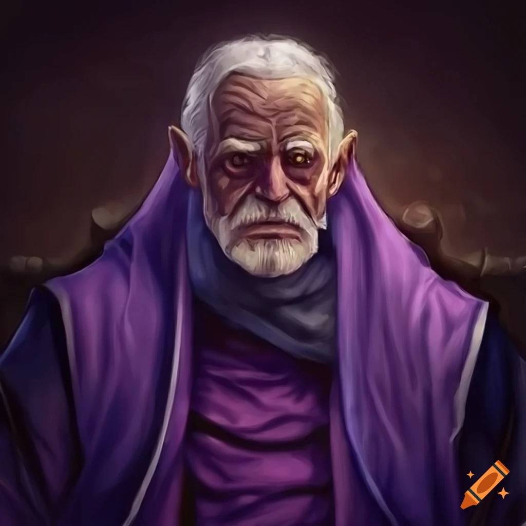 Illustration of an old noble in a captured room on Craiyon