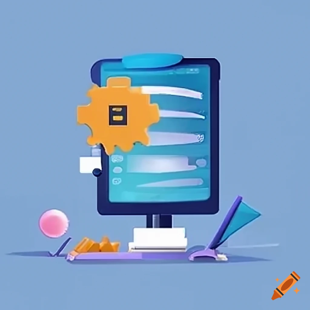 Concept of self-training in e-learning on Craiyon