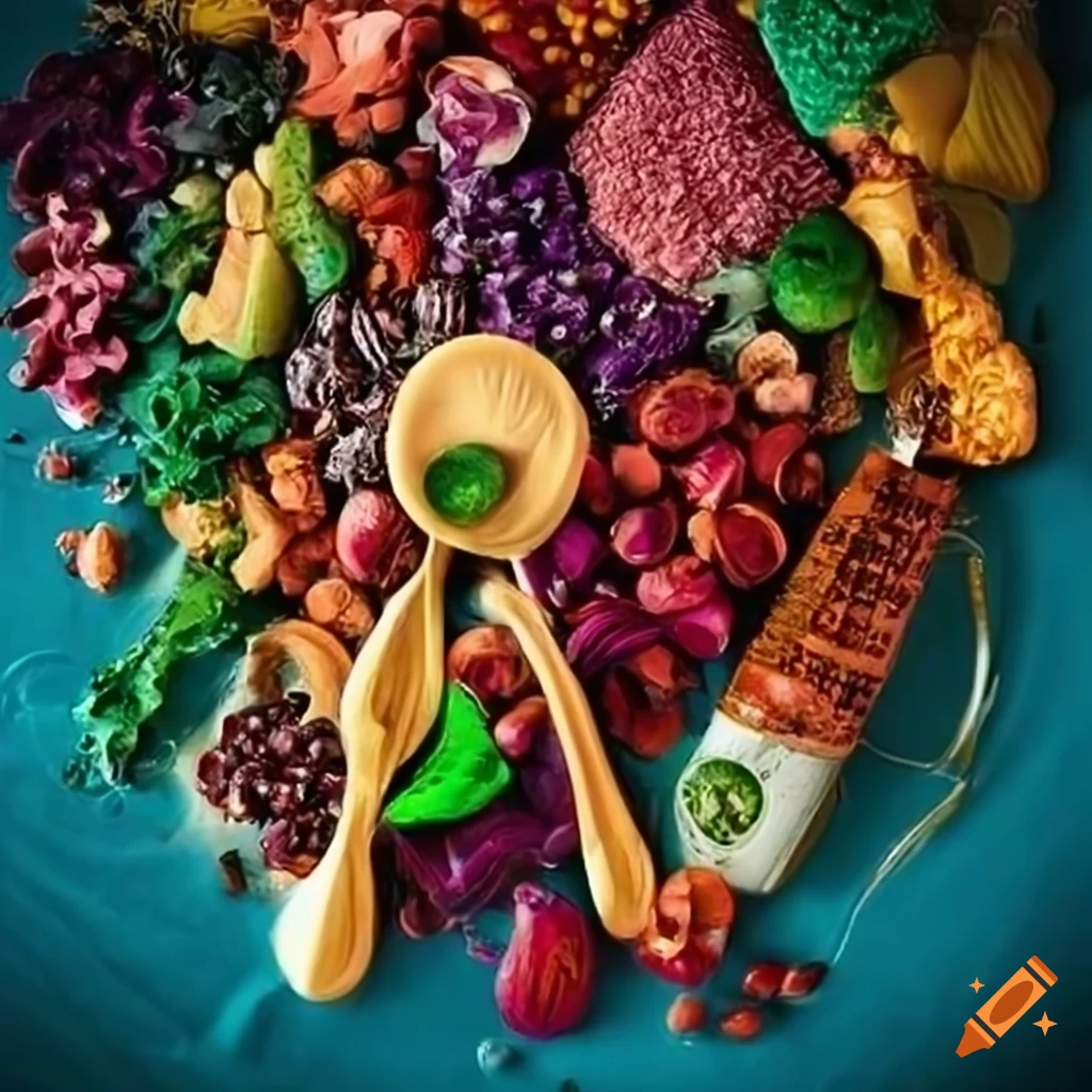 Open tubes of gouache paint on rustic stone table in nature on Craiyon