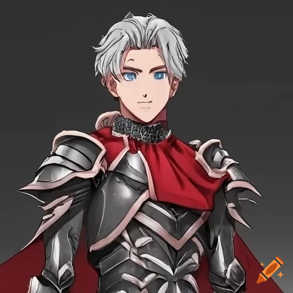 Anime portrait of a roman herald man holding a horn megaphone on Craiyon