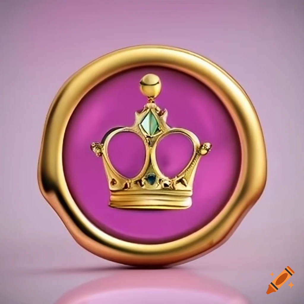 Golden medal with violet ribbon in 3d studio lighting on Craiyon