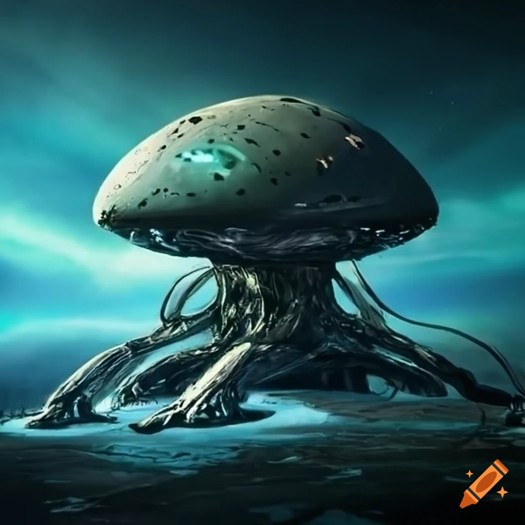 Surrealist artwork of aliens and organic machines inside a spaceship on ... Surrealist artwork of aliens and organic machines inside a spaceship on ...