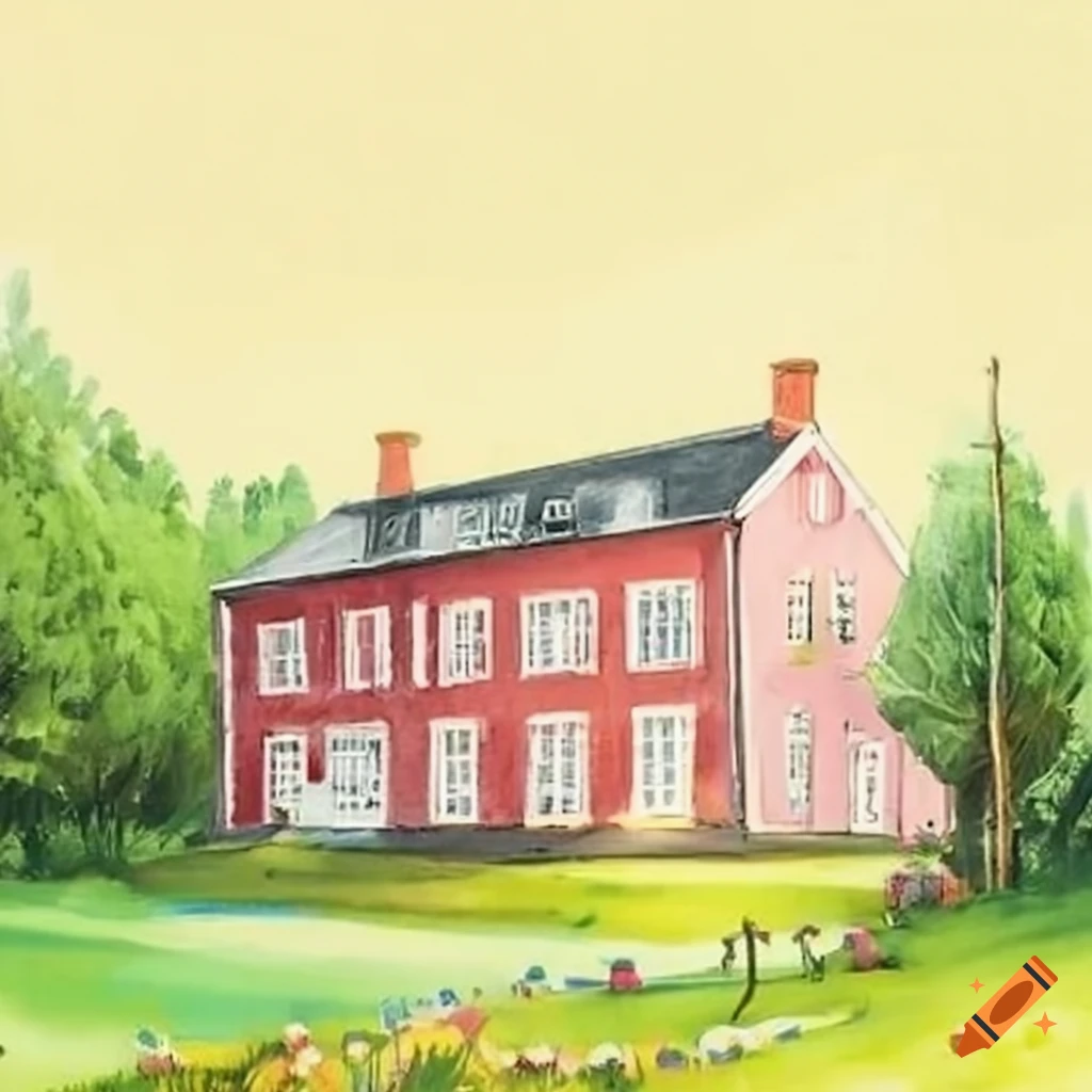 Bilde av hvitt hus i eplegård on Craiyon