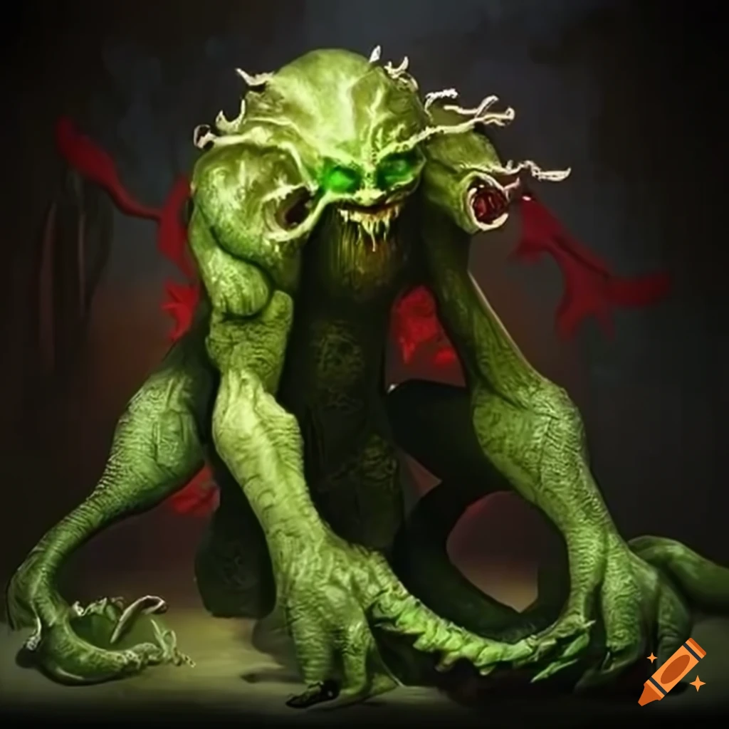 Artwork of a fantasy plant monster on Craiyon