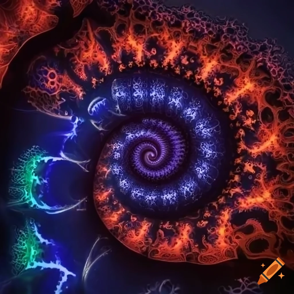 Honeycombed fractal tunnel with a divine golden glow on Craiyon