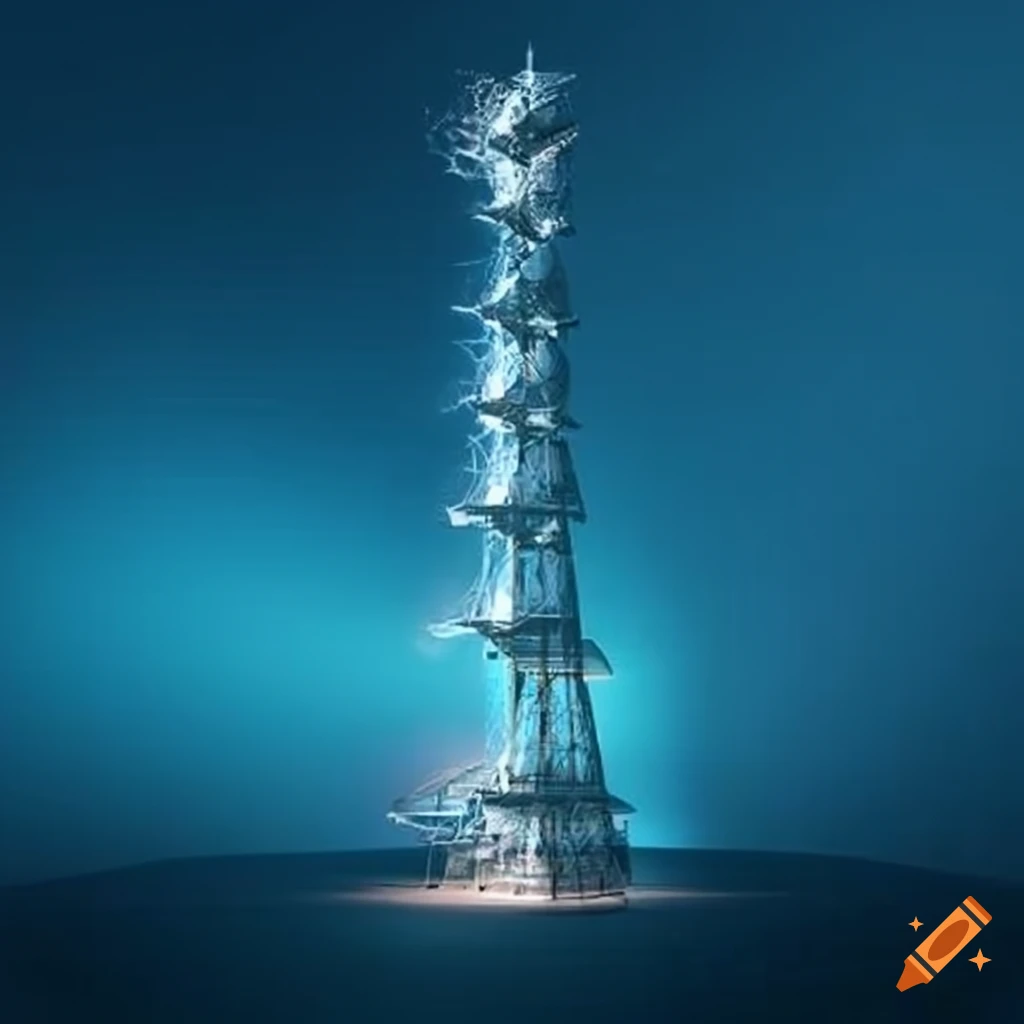 Cathedral with a giant radio tower on top on Craiyon