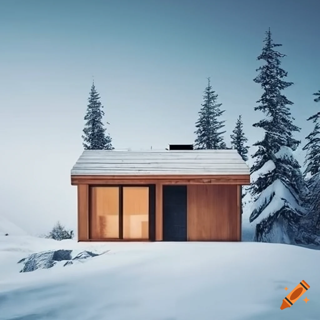 Minimalist alpine cabin design