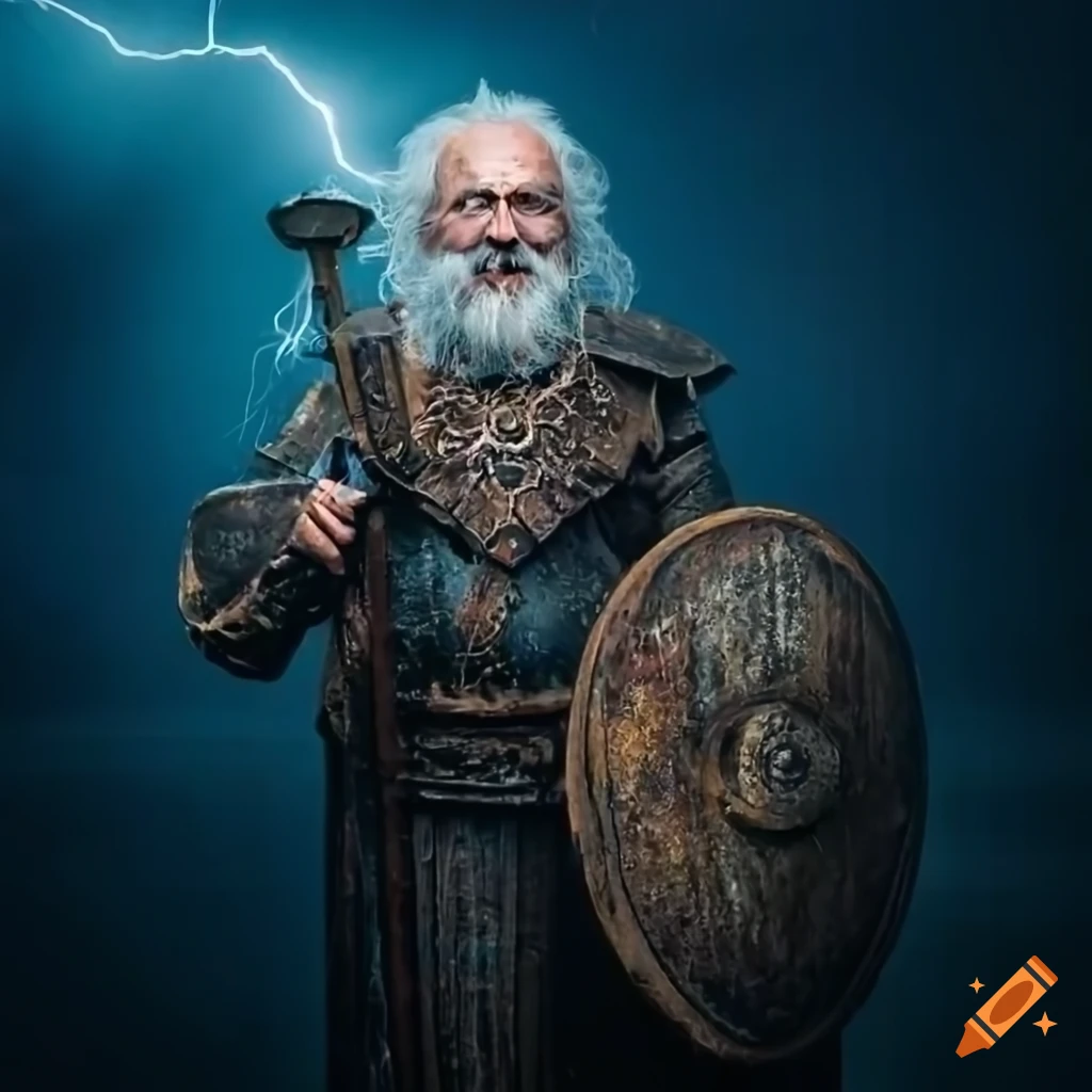 Wizard casting a lightning bolt on Craiyon