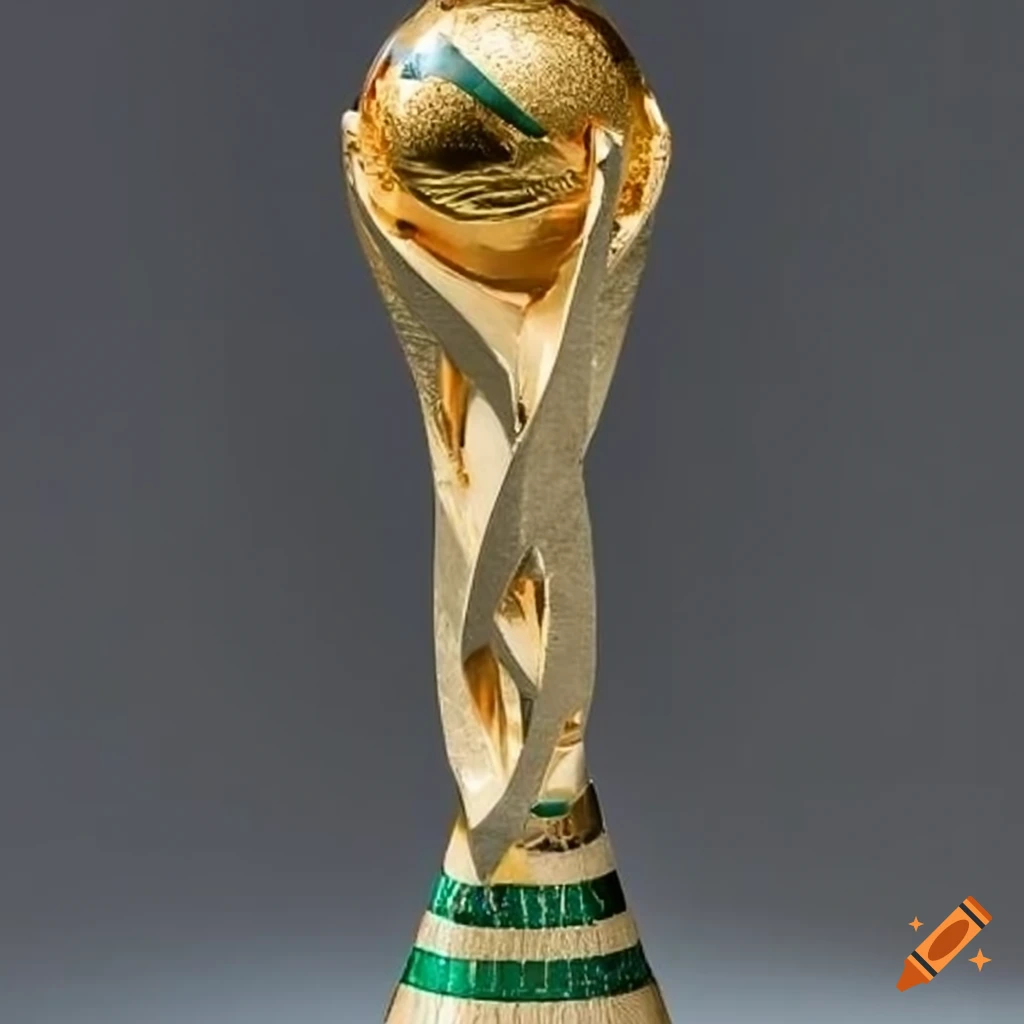 Diamond-encrusted world cup trophy