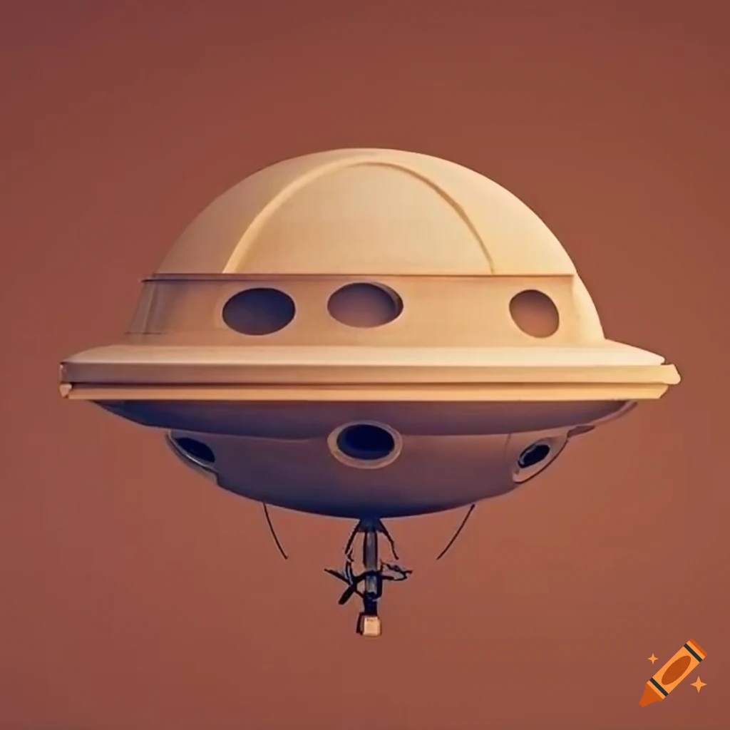 Ufo parked on cinder blocks like a junked car on Craiyon