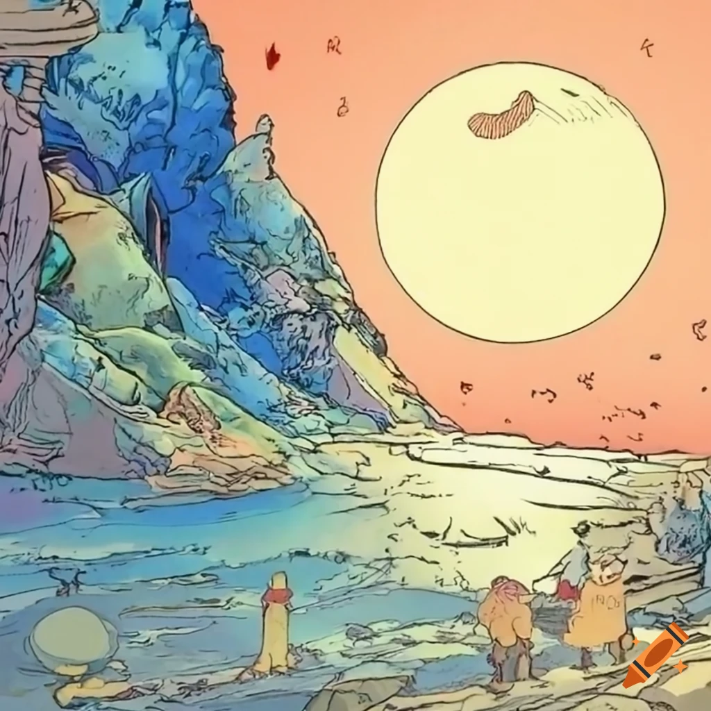 Moebius-inspired cake in the shape of planet earth