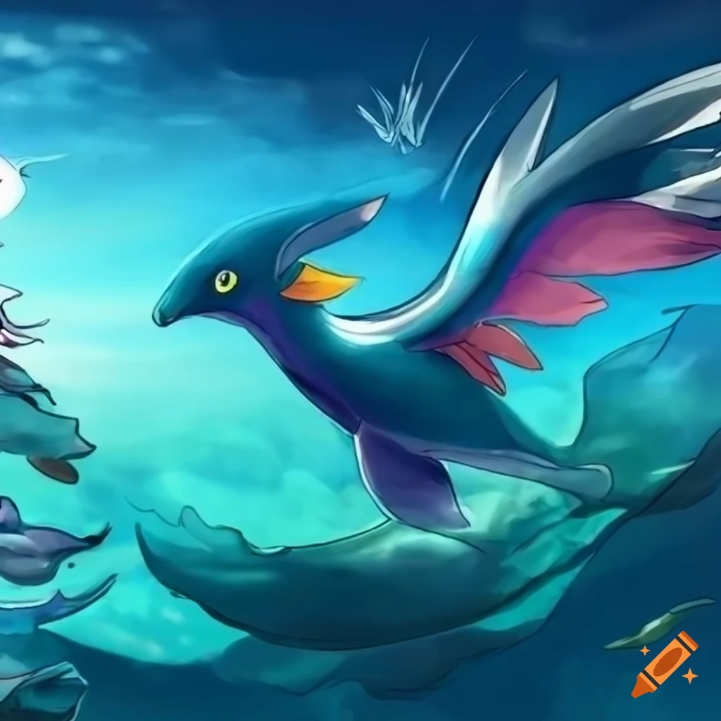 Aquaphoon - a majestic and elegant fusion of a bird and a dolphin on ...