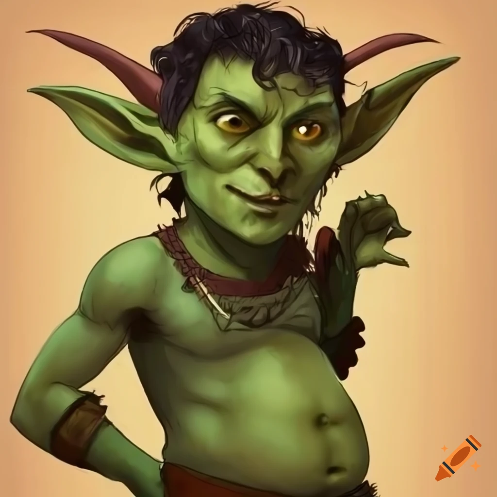 Friendly goblin with scruffy hair on Craiyon