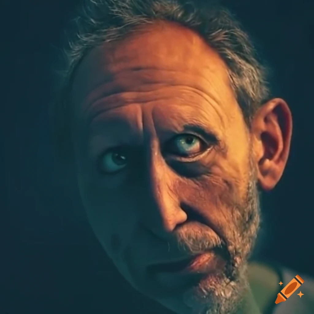Michael rosen with intense glare on Craiyon