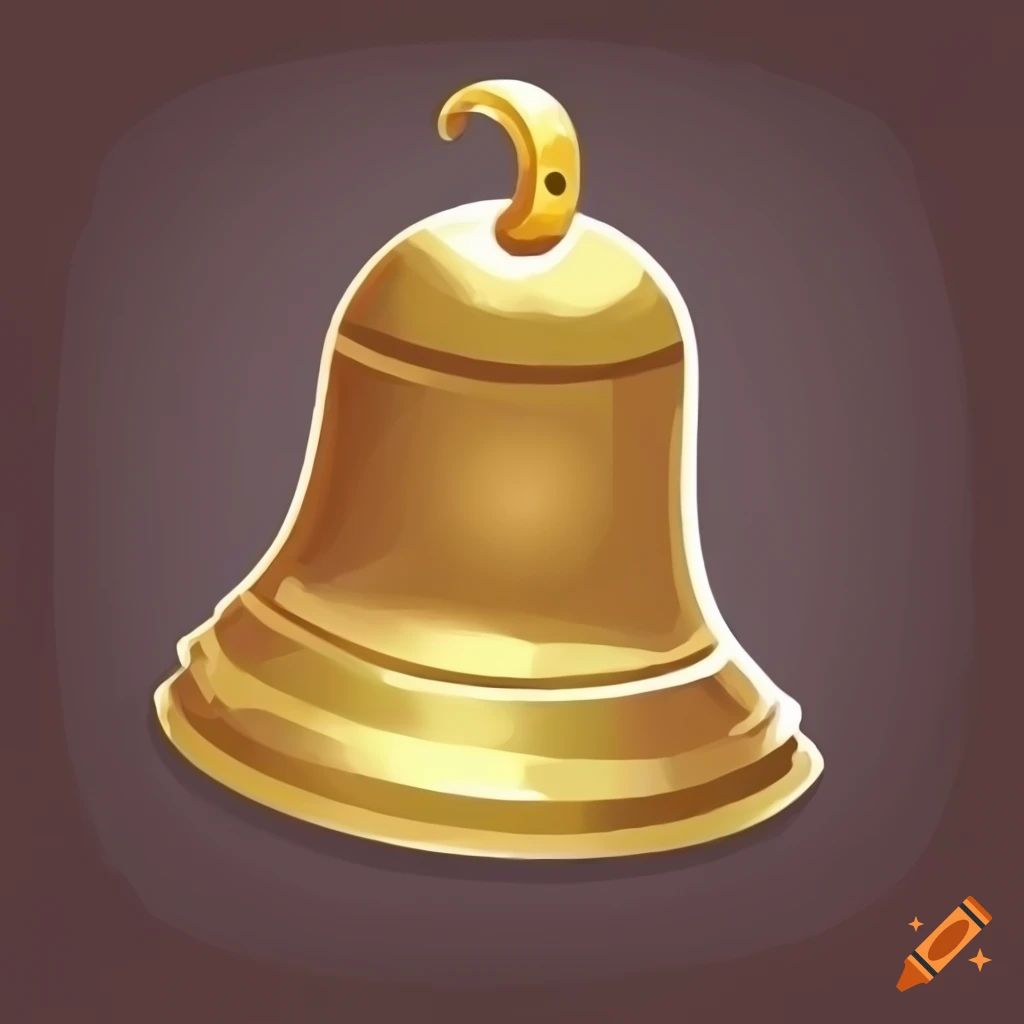 Golden bell game relic icon in the style of slay the spire on Craiyon