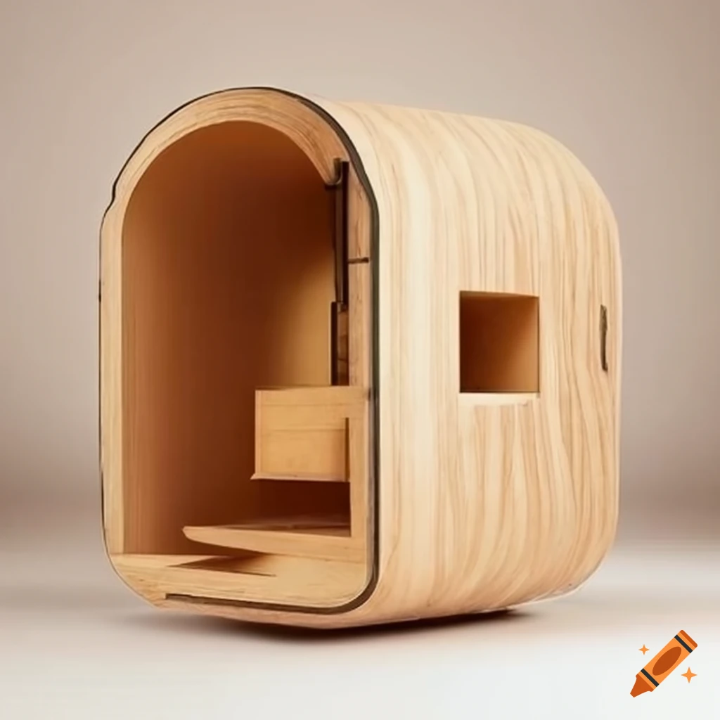 Innovative living capsule with unique landing mechanism on Craiyon