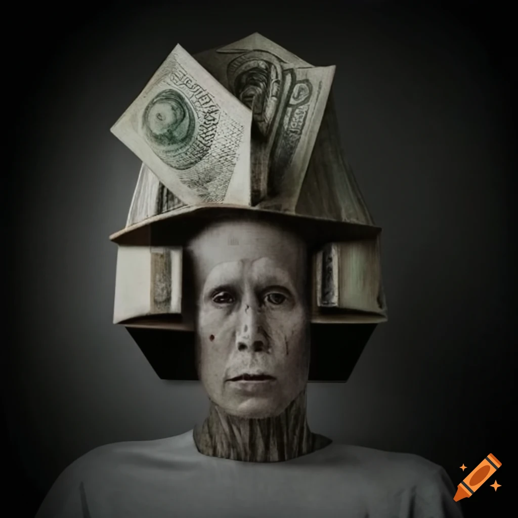 Modern art depicting a strange depiction of the Federal Reserve bank on ...